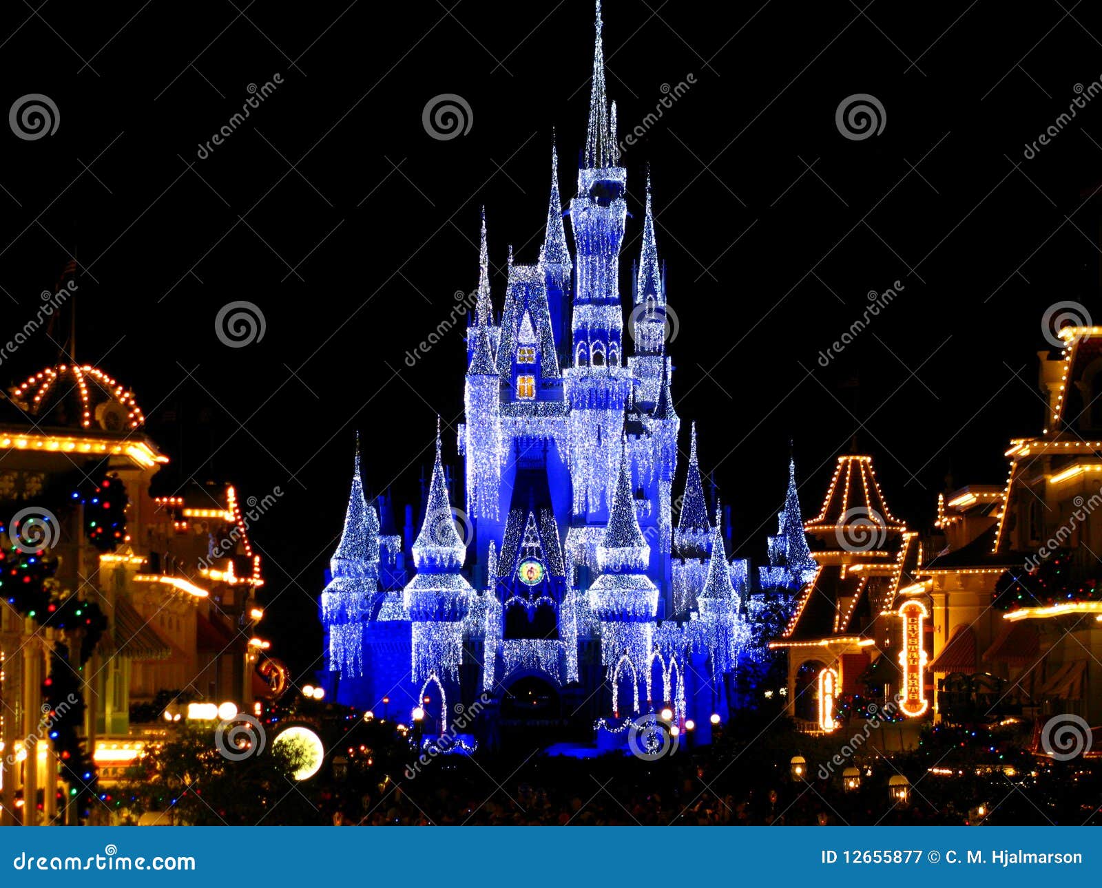 Disneyworld Magic Kingdom Castle Lights 1 Editorial Photography - Image ...