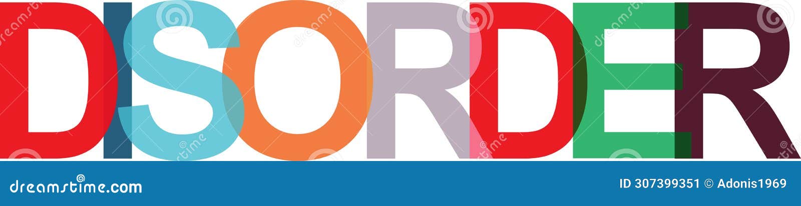 Disorder word on white stock illustration. Illustration of substance ...