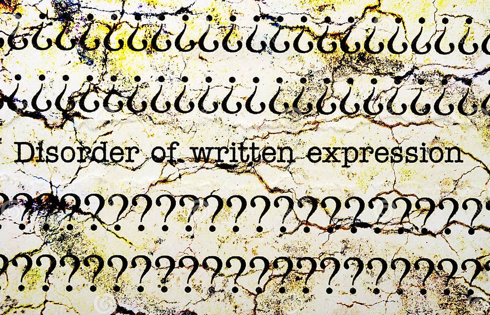 DIsorder of Written Expression Stock Image - Image of multiple, ptsd ...