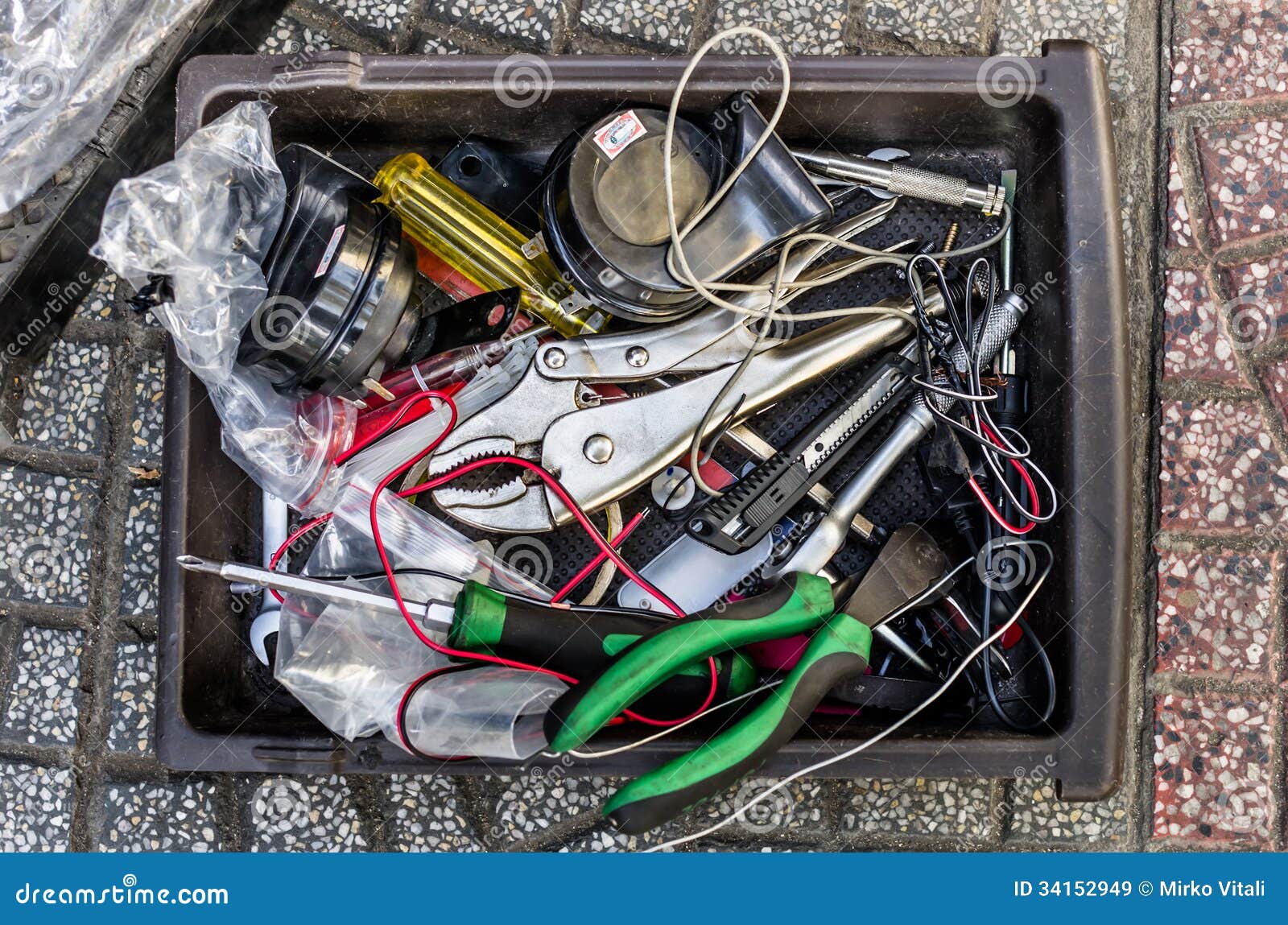 Disordered Toolbox stock image. Image of instrument, open - 34152949