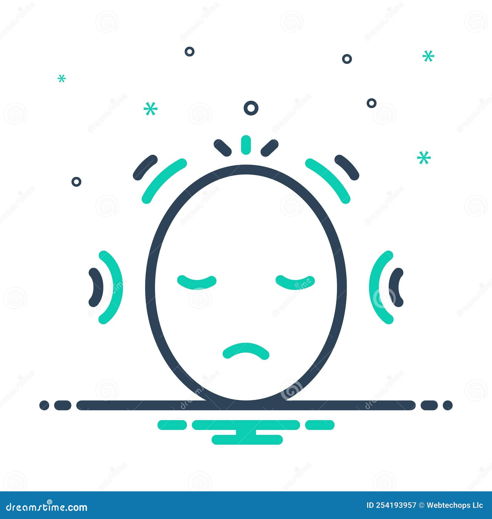 Mix Icon for Disorders, Anxiety and Headache Stock Illustration ...