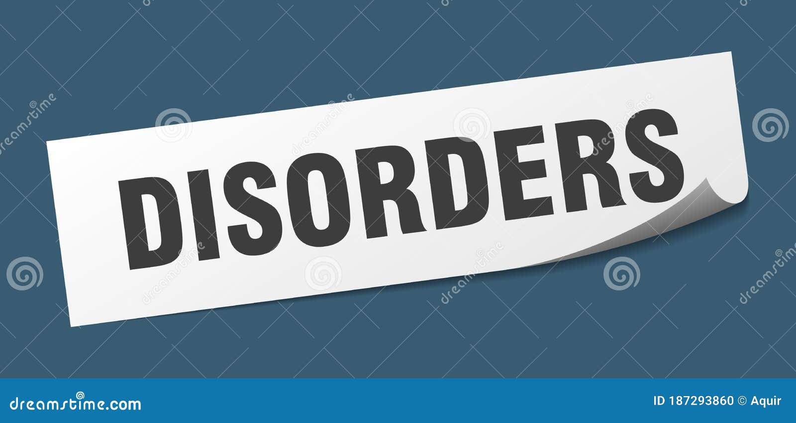 Disorders Sticker. Disorders Square Isolated Sign Stock Vector ...