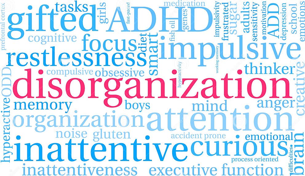 Disorganization Word Cloud stock vector. Illustration of frustrated ...