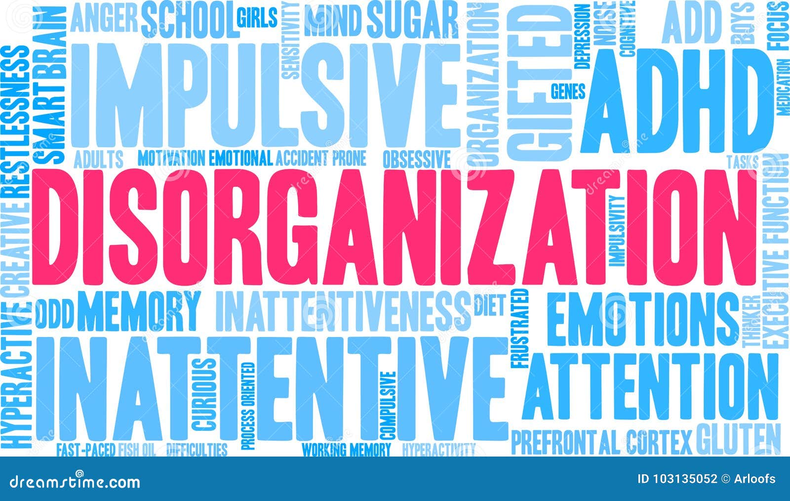 Disorganization Word Cloud stock vector. Illustration of focusing ...