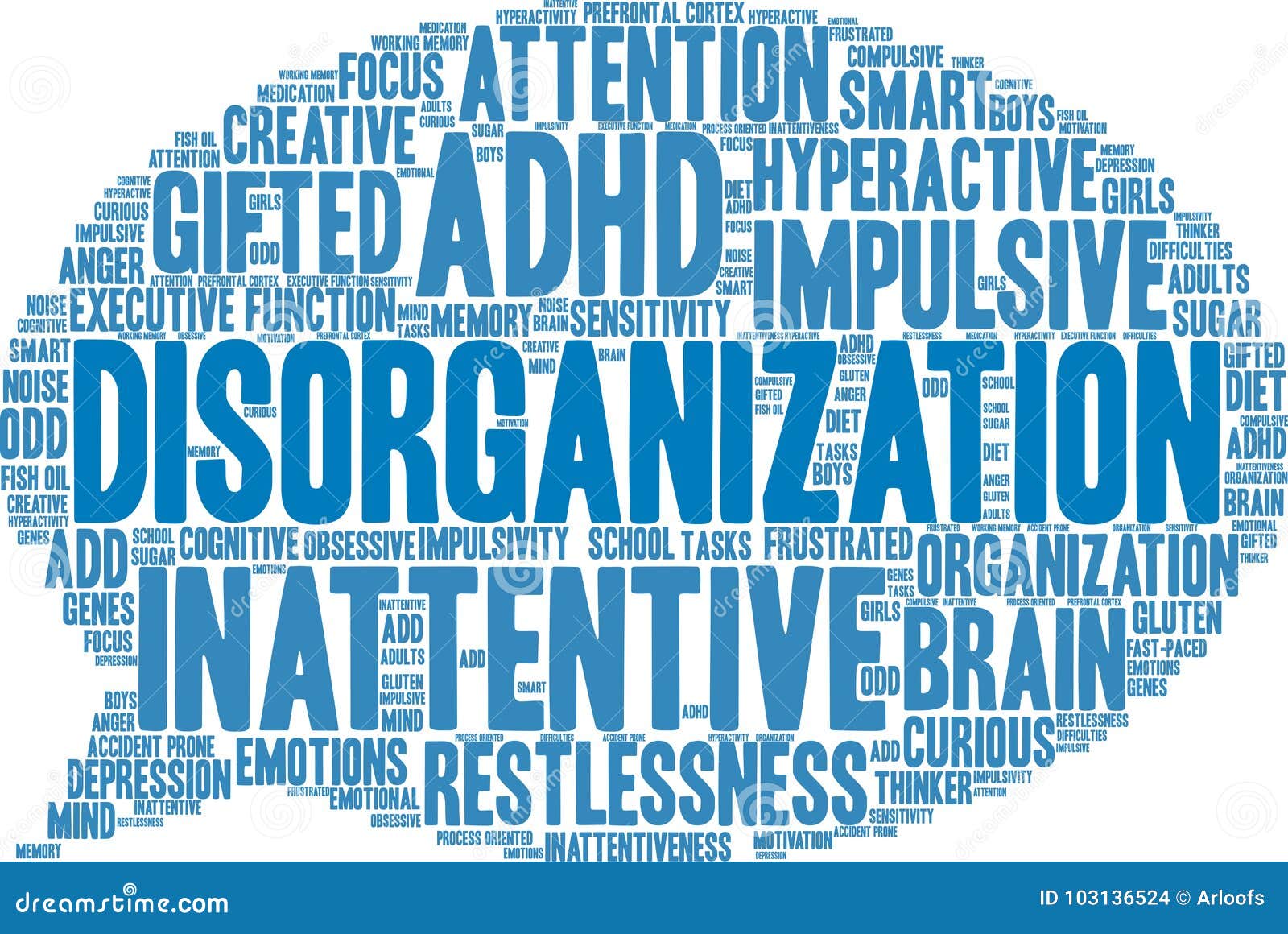 Disorganization Word Cloud stock vector. Illustration of creative ...
