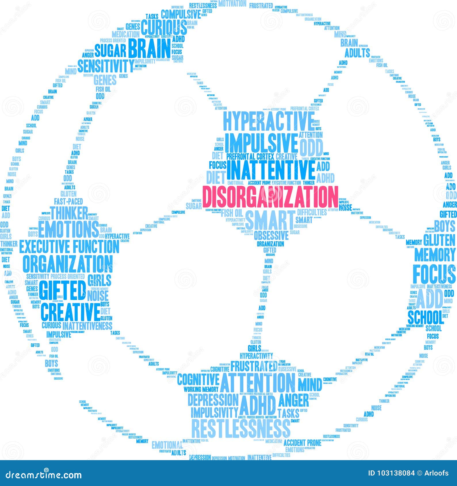 Disorganization Word Cloud stock vector. Illustration of hyperactive ...