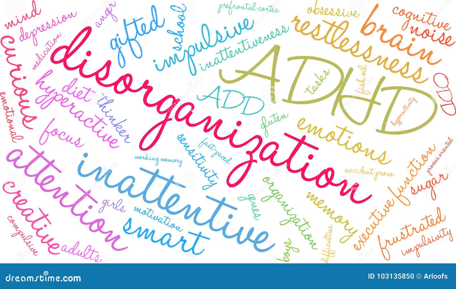 Disorganization Word Cloud stock vector. Illustration of creative ...