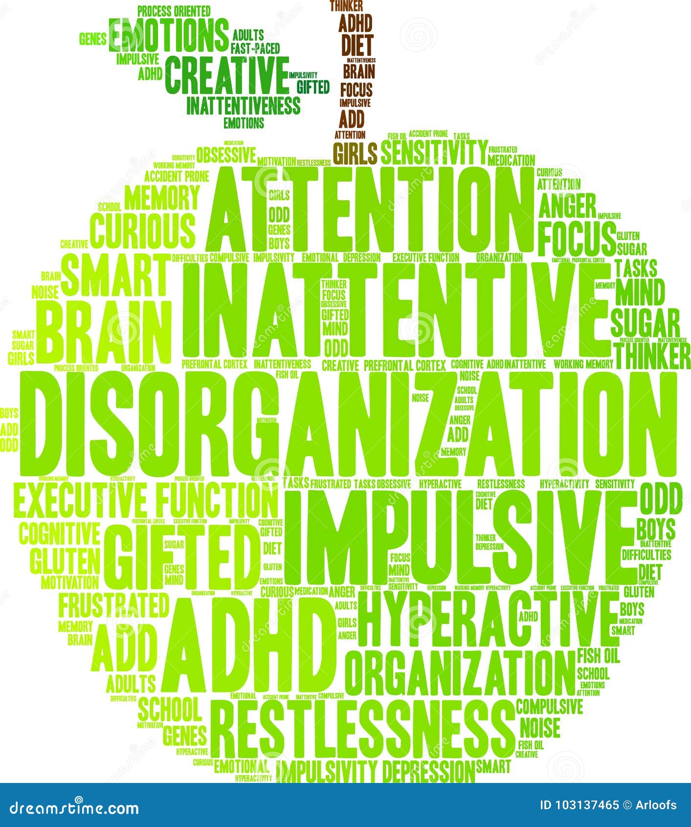 Disorganization Word Cloud stock illustration. Illustration of gluten ...