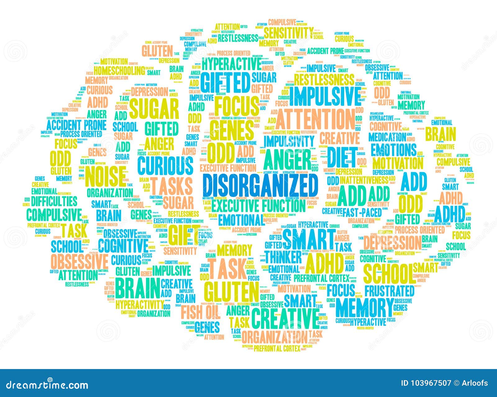Disorganized Word Cloud Cartoon Vector | CartoonDealer.com #103969537