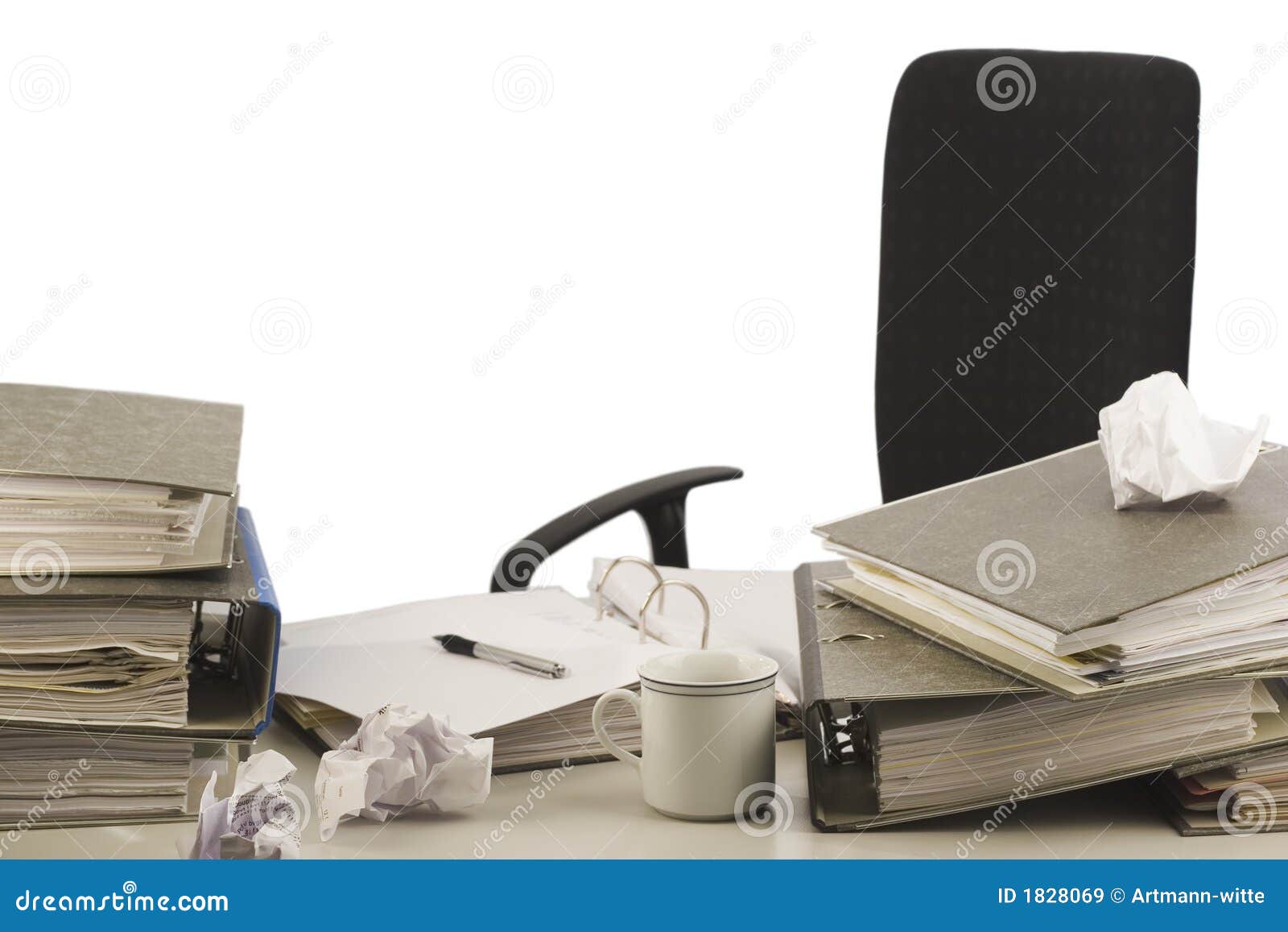 Disorganized desktop stock image. Image of business, chair - 1828069