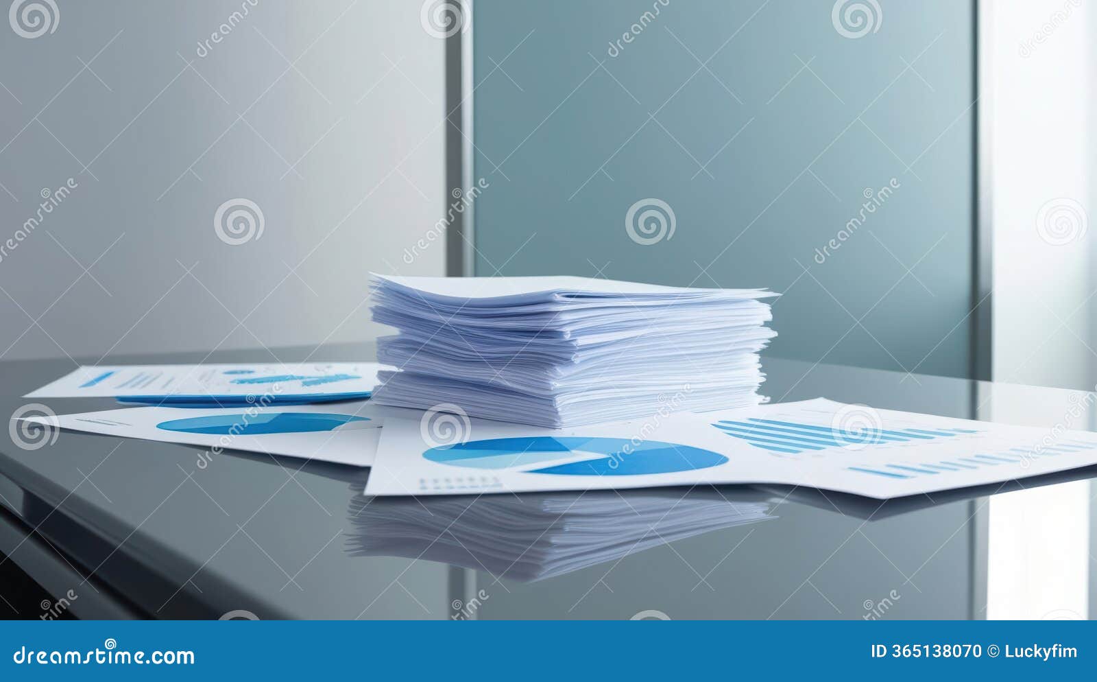 A Stack Of Printouts With Graphs And Charts Royalty-Free Stock Photo ...