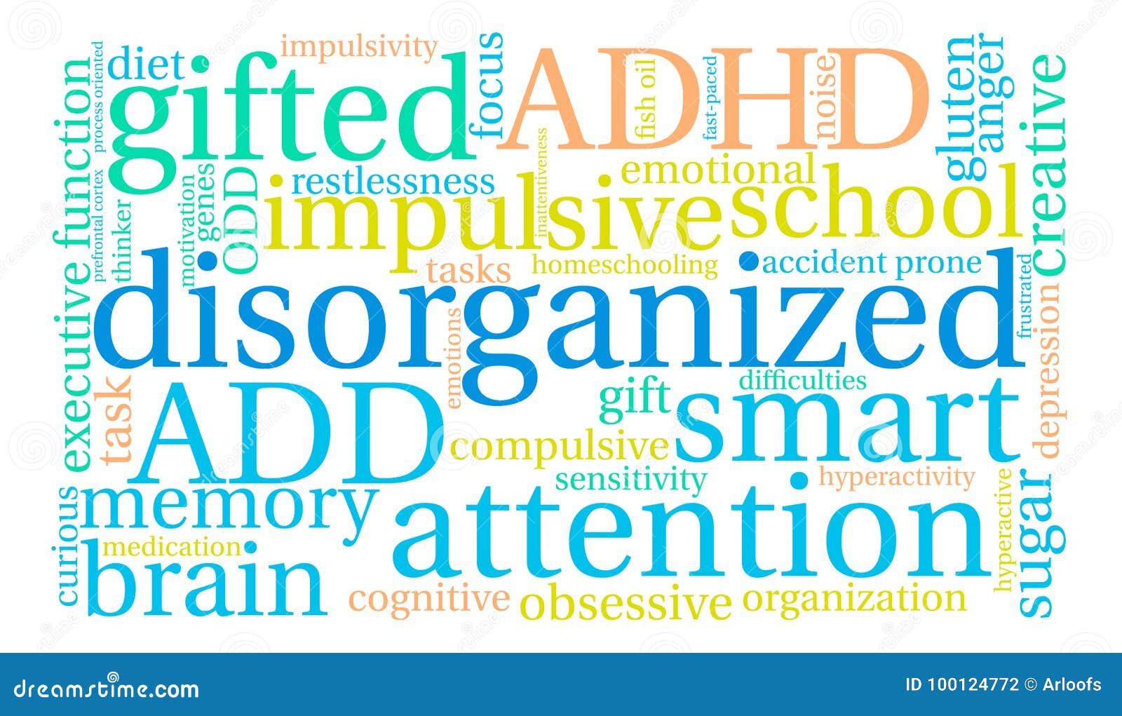 Disorganized Word Cloud stock vector. Illustration of hyperactive ...