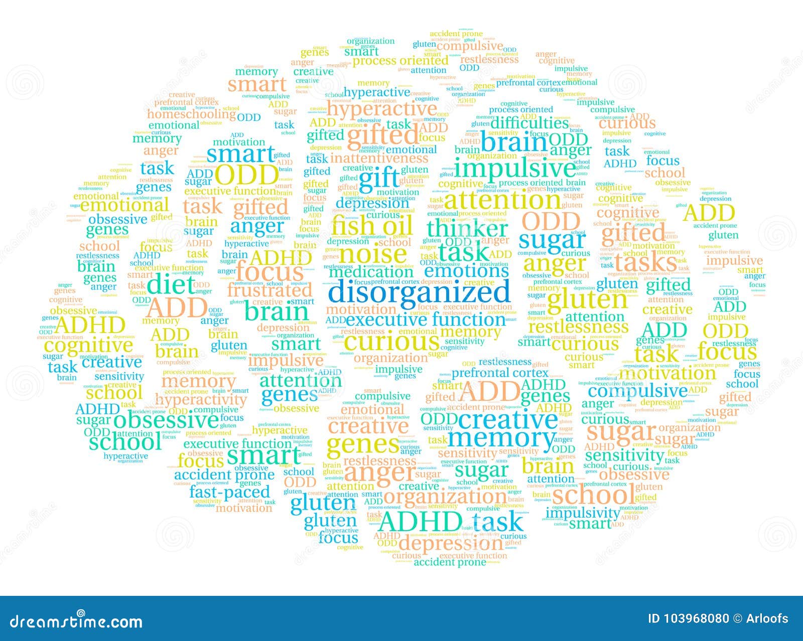 Disorganized Word Cloud stock illustration. Illustration of focus ...