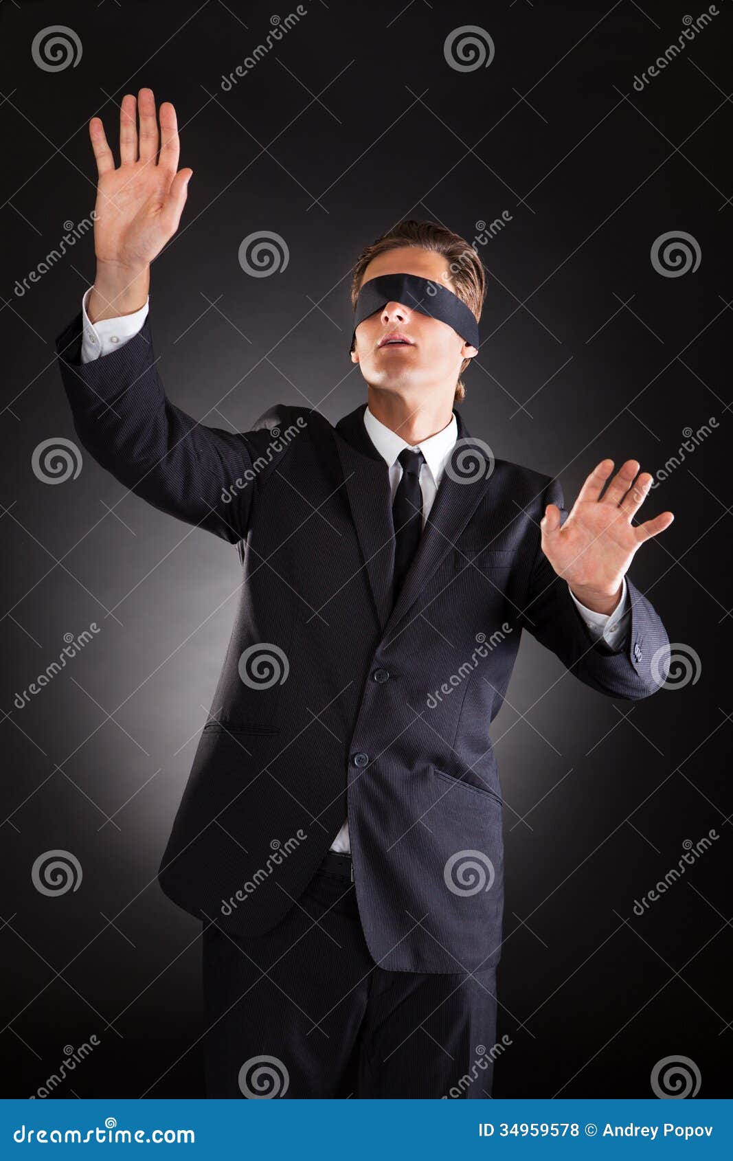 Disoriented Businessman stock photo. Image of finger - 34959578