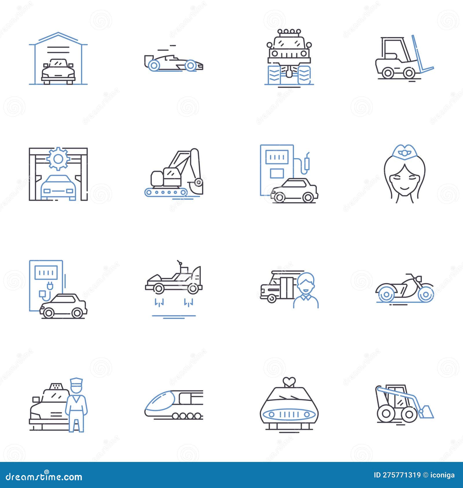 Dispatch Services Line Icons Collection. Logistics, Delivery, Shipment ...