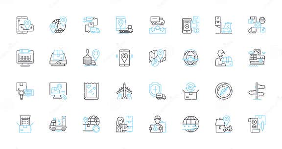 Dispatch Services Linear Icons Set. Efficiency, Promptness ...