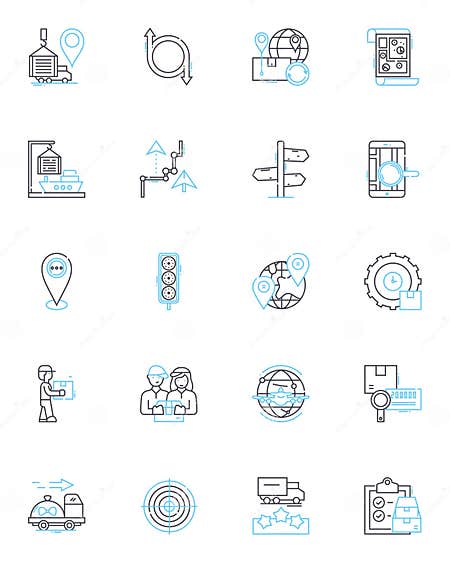 Dispatch Services Linear Icons Set. Efficiency, Promptness ...