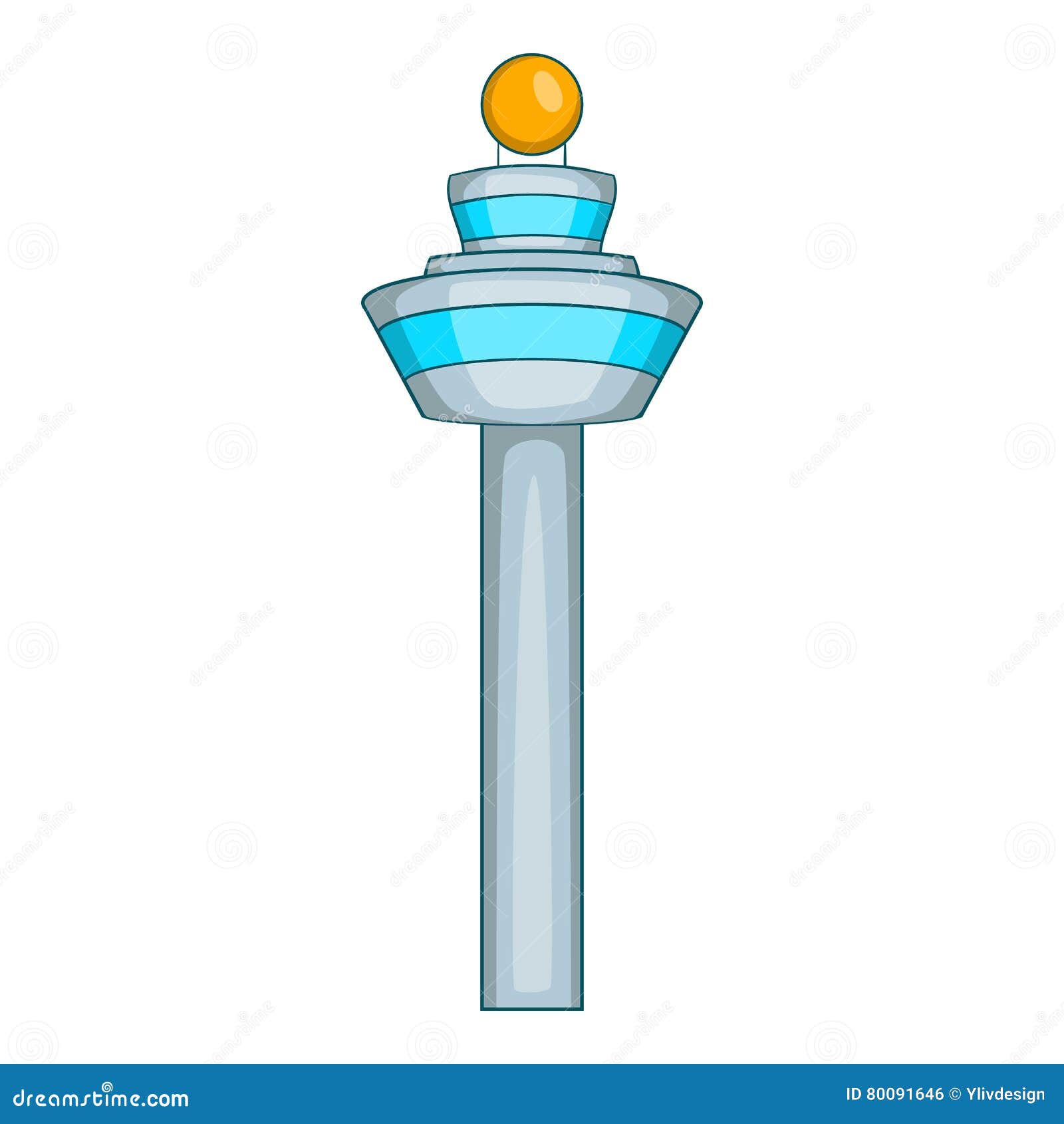 Dispatch Tower Icon, Cartoon Style Stock Vector - Illustration of ...