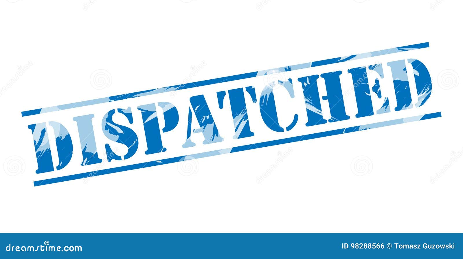 DISPATCHED Stamp Typ Vector Illustration | CartoonDealer.com #110245358