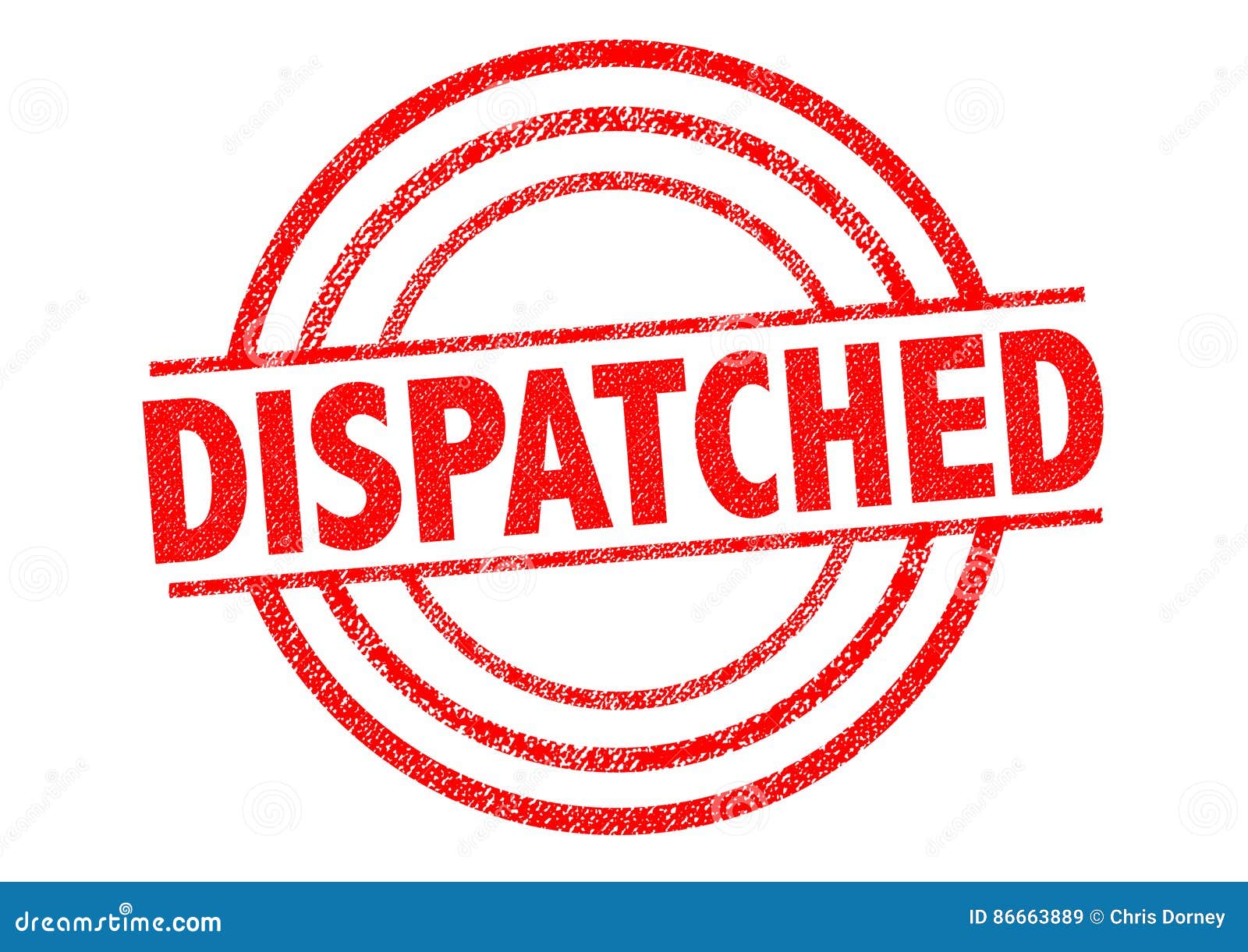 DISPATCHED Stamp Typ Vector Illustration | CartoonDealer.com #110245358