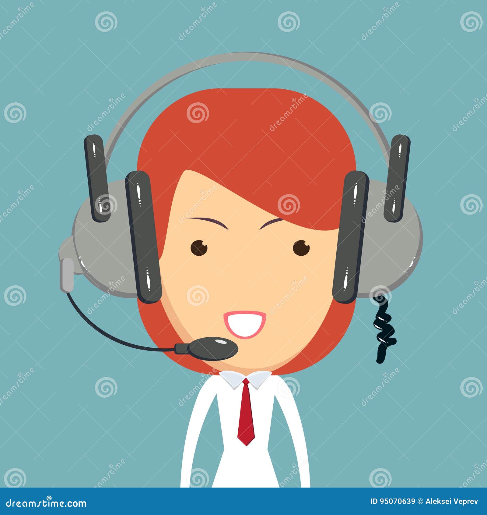 Dispatcher Consultant Icon. Stock Vector - Illustration of center ...