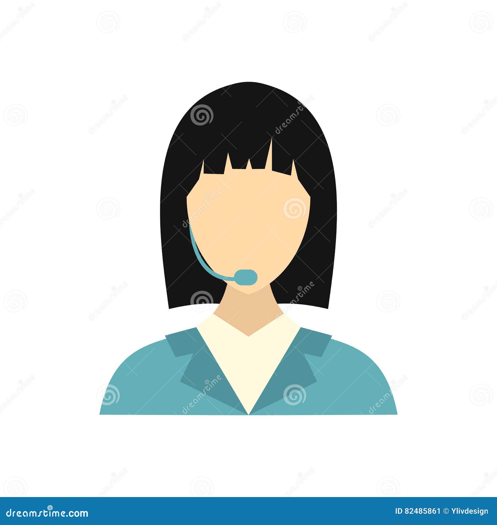 Dispatcher Icon in Flat Style Stock Vector - Illustration of payment ...