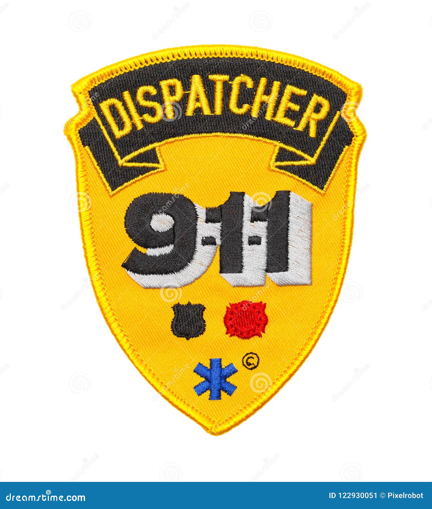 Dispatcher 911 Patch stock image. Image of embroidery - 122930051