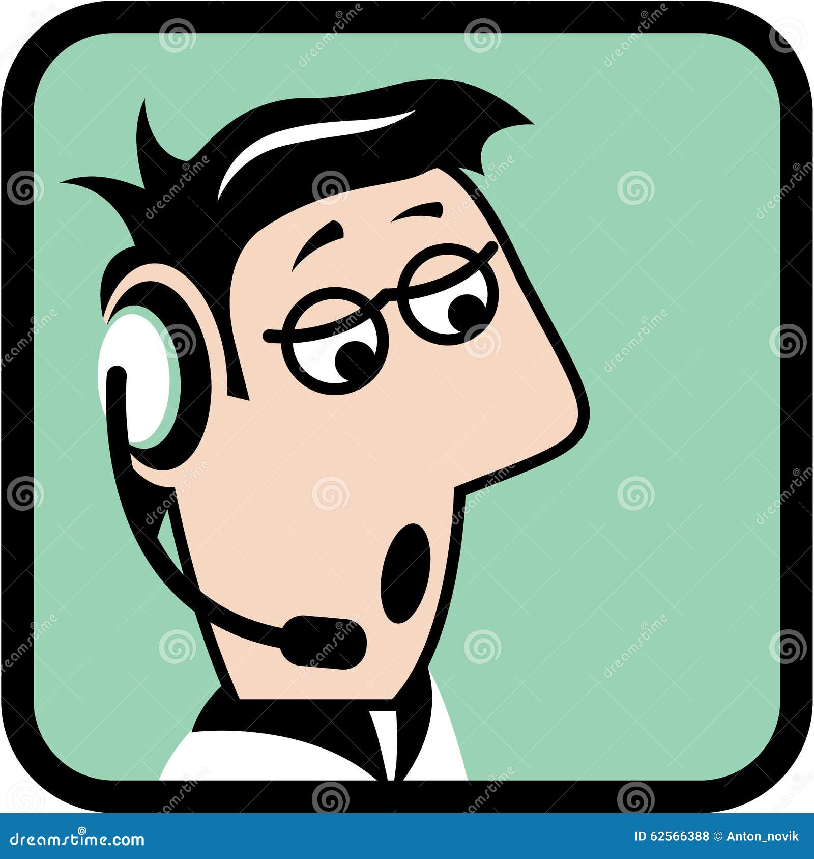 Dispatcher Vector Icon stock vector. Illustration of online - 62566388