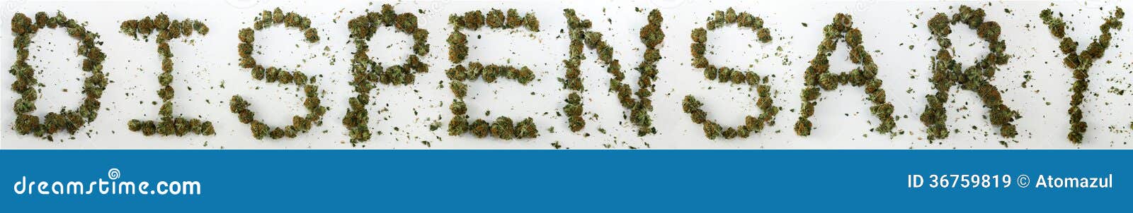 Dispensary Spelled with Marijuana Stock Image - Image of words ...