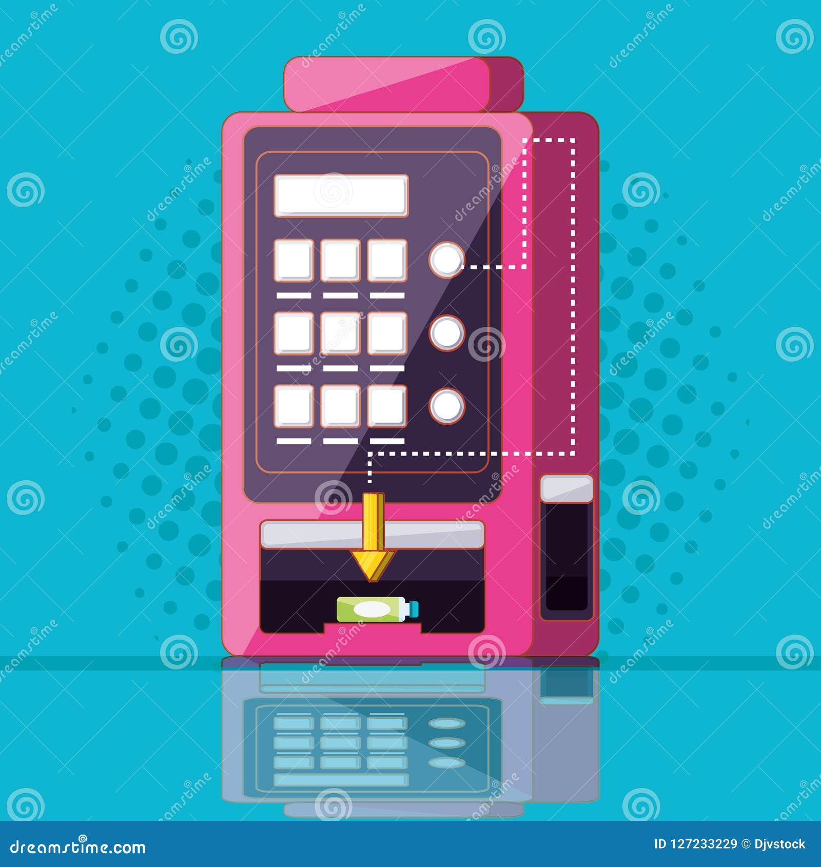 Dispenser of Beverage Machine Electronic Stock Vector - Illustration of ...