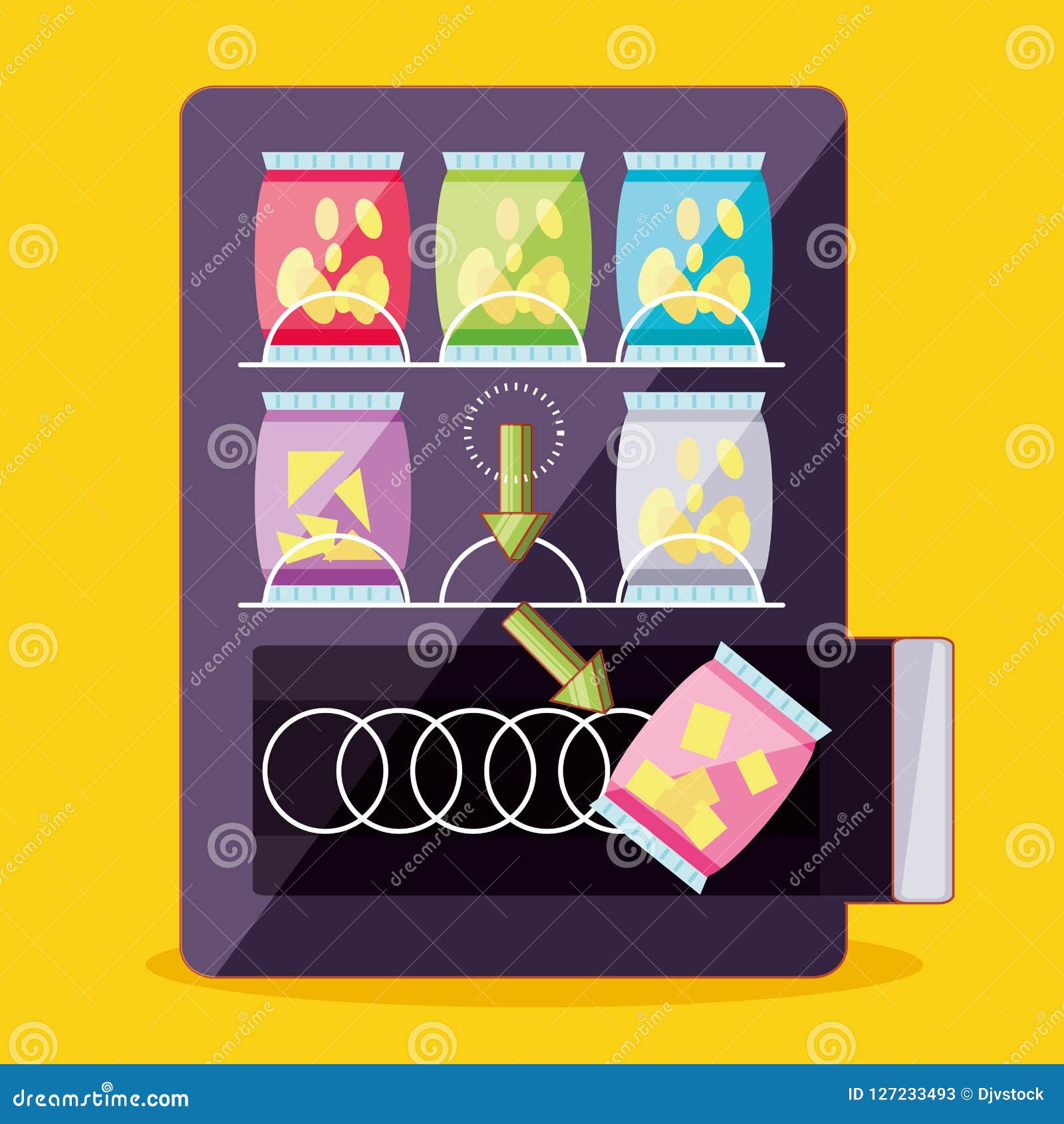 Dispenser of Chips Machine Electronic Stock Vector - Illustration of ...