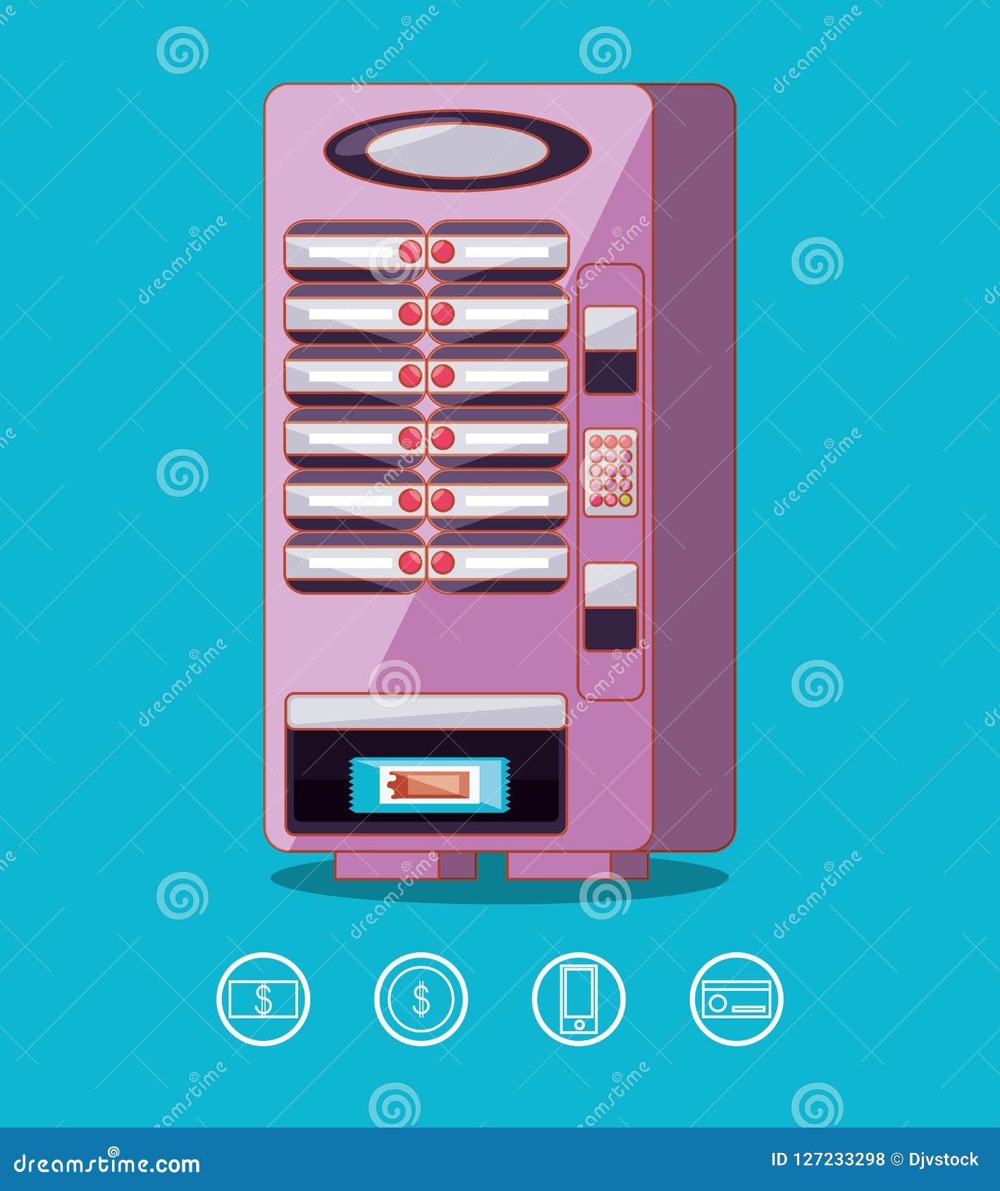 Dispenser of Chocolates Machine Electronic Stock Vector - Illustration ...