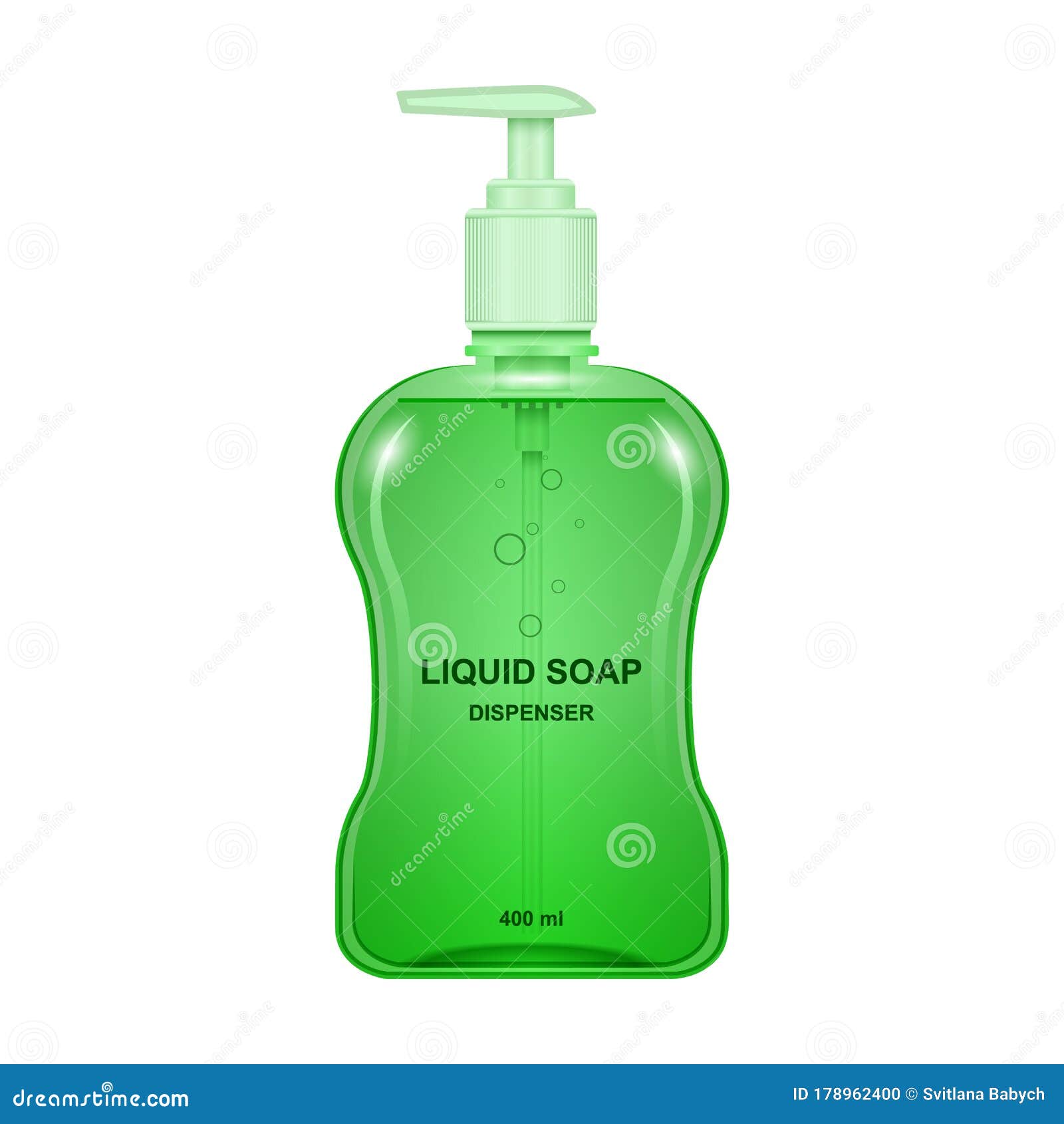 Dispenser Liquid Soap Vector Icon.Realistic Vector Icon Isolated on ...