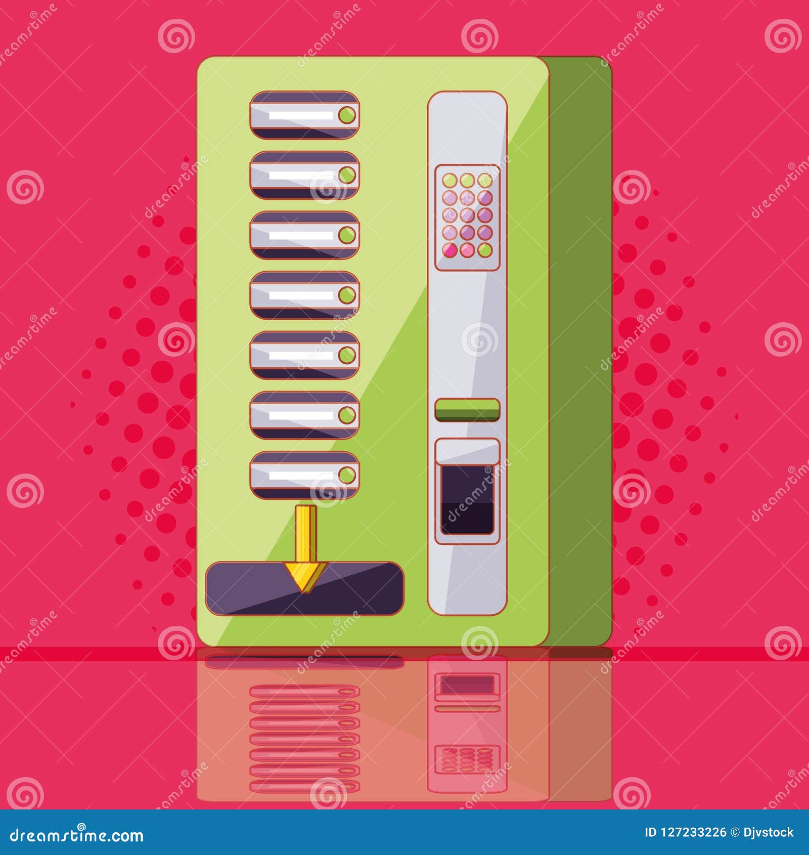 Dispenser of Products Machine Electronic Stock Vector - Illustration of ...