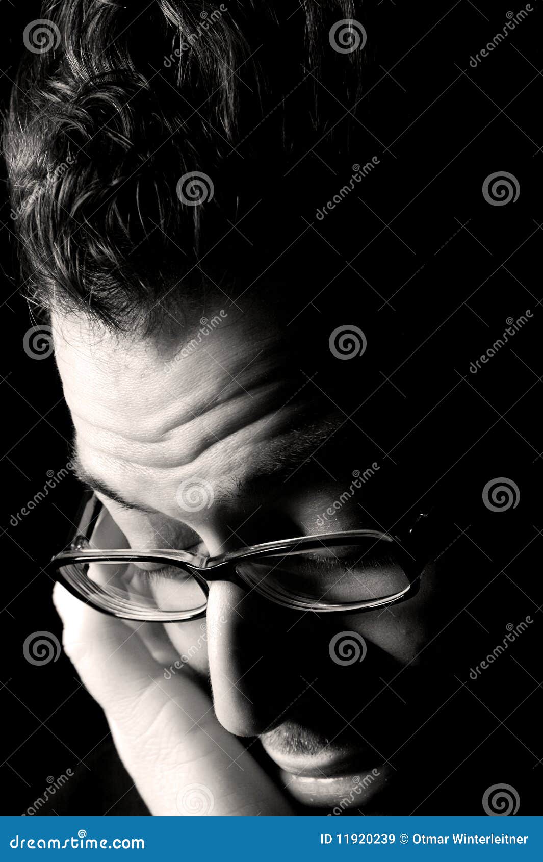 Disperazione immagine stock. Immagine di mano, tipo, vetri - 11920239