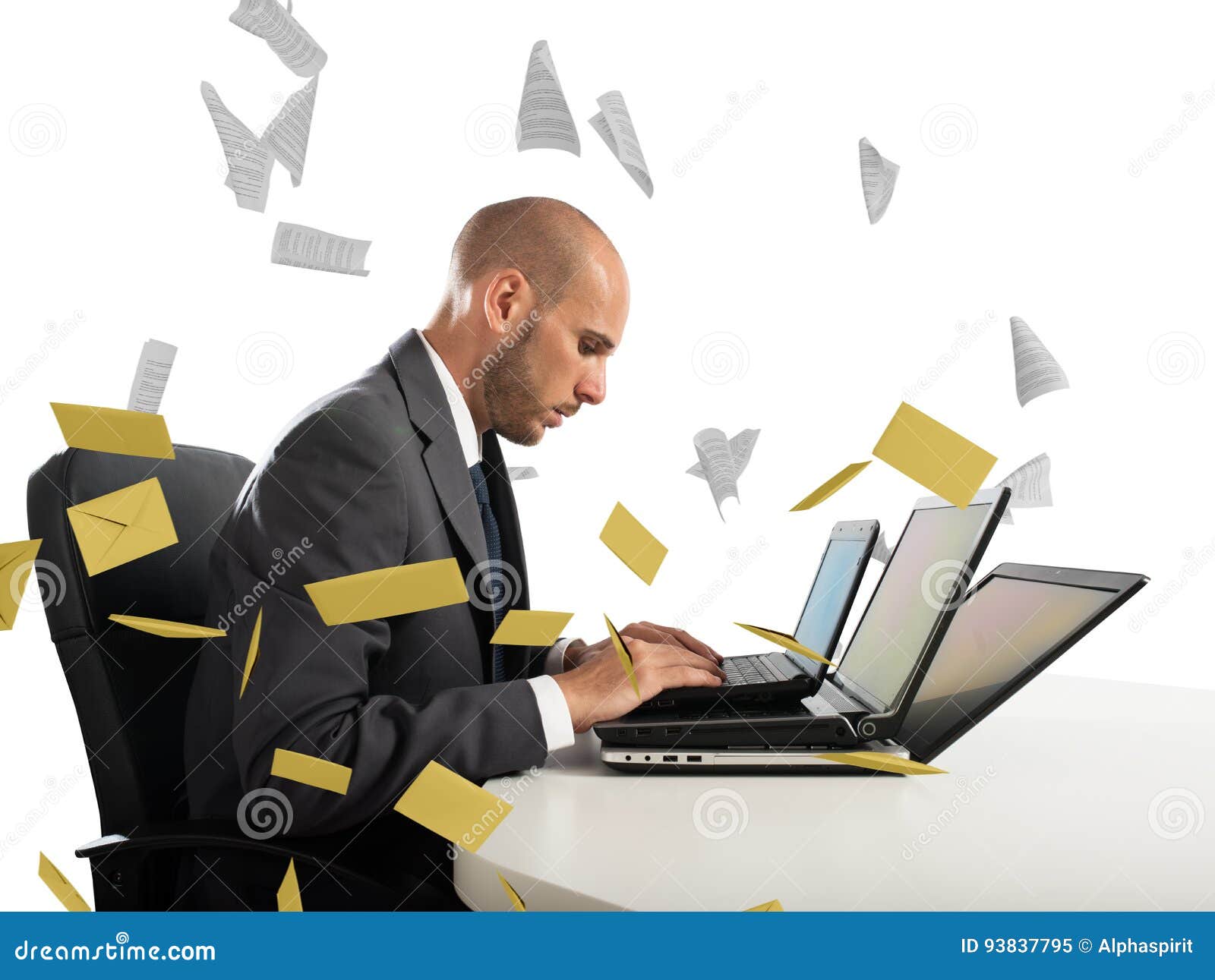 Disperazione E Sforzo Per Il Email Dello Spam Immagine Stock - Immagine ...