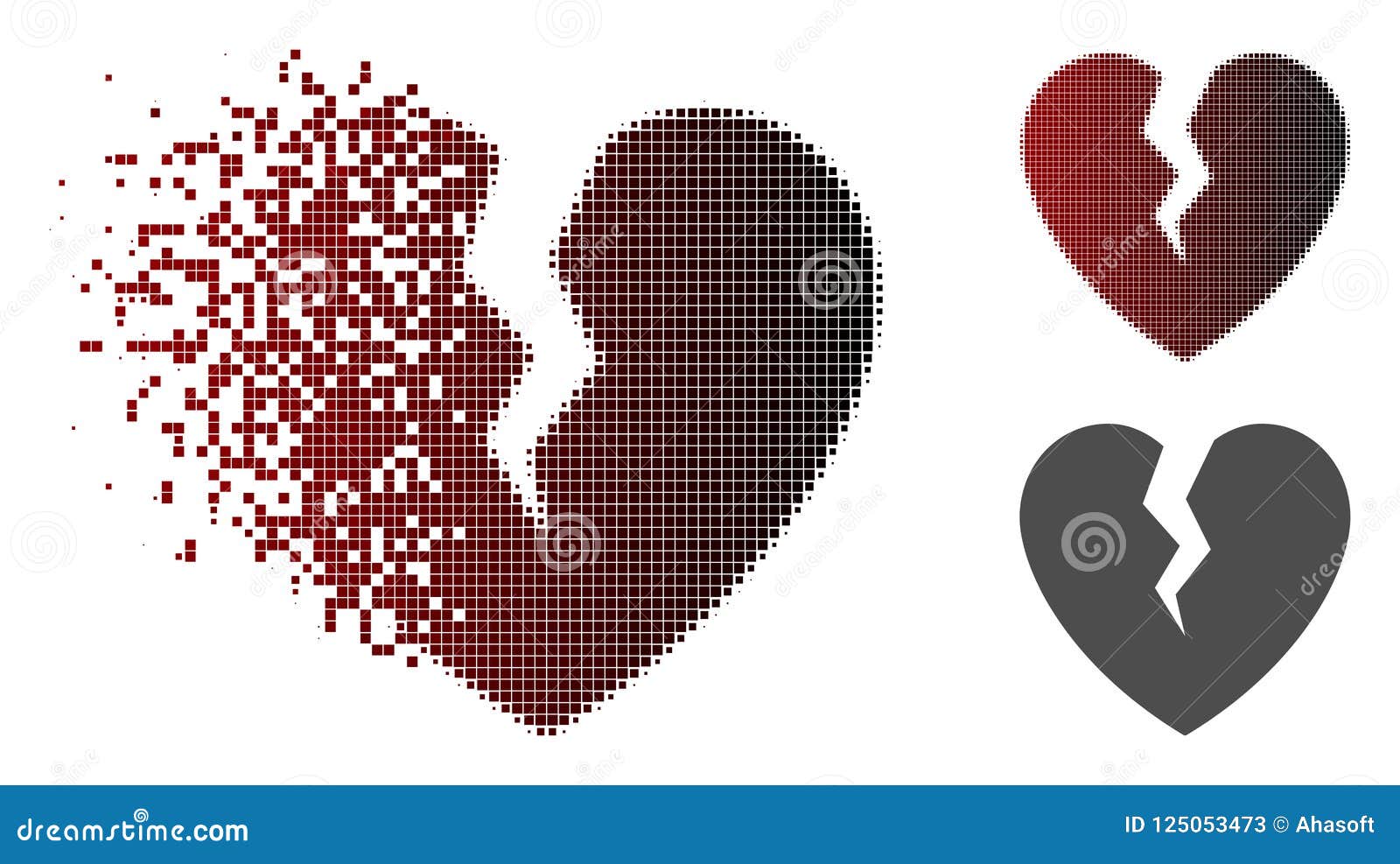 Dispersed Dot Halftone Broken Heart Icon Stock Vector - Illustration of ... Dispersed Dot Halftone Broken Heart Icon Stock Vector - Illustration of ...