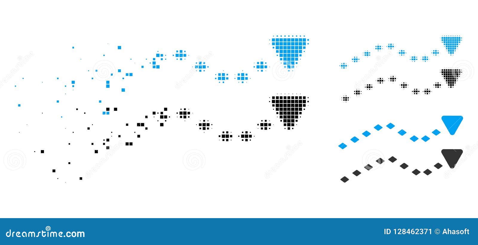 Dispersed Dot Halftone Dotted Trends Icon Stock Vector - Illustration ...