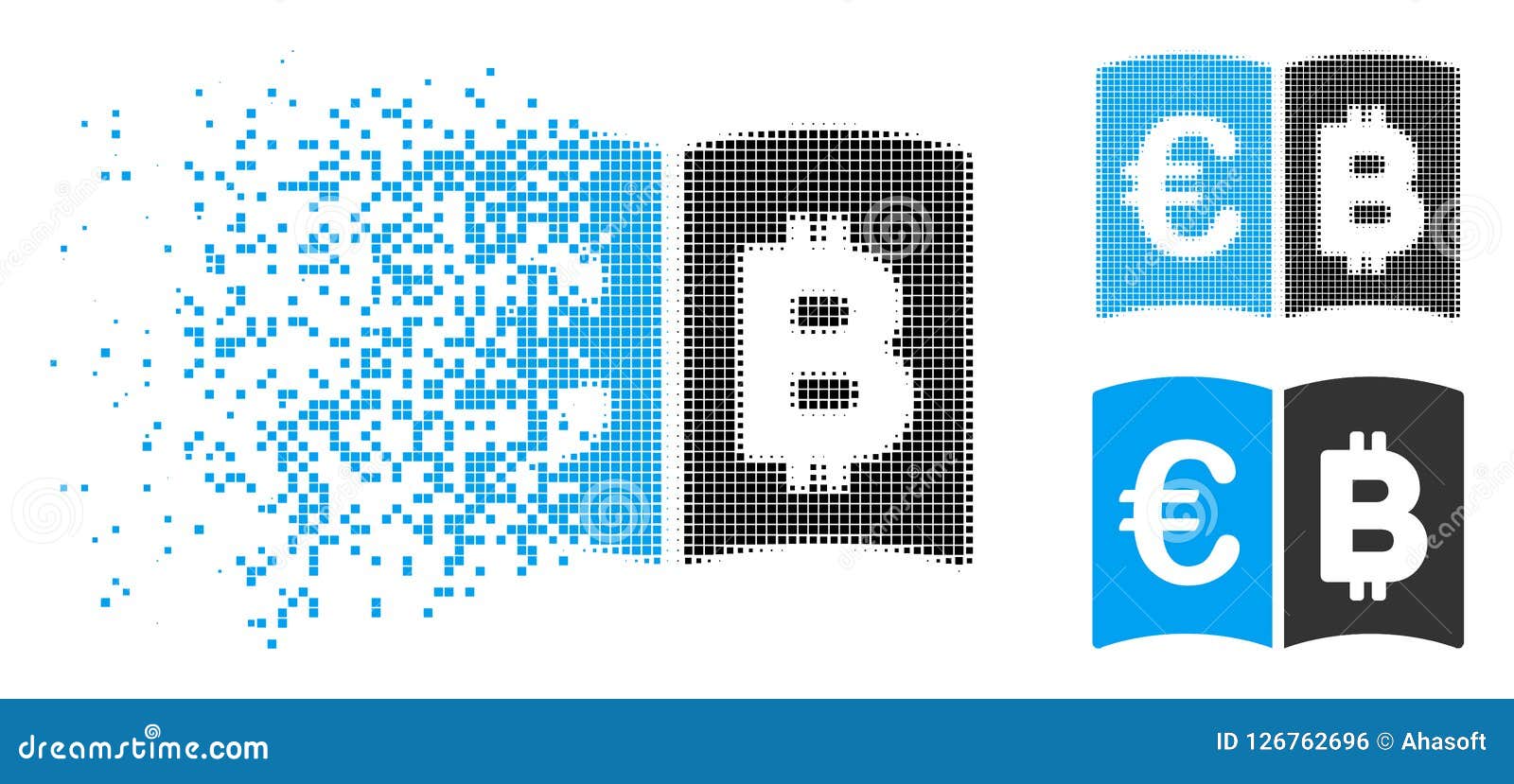 Dispersed Dot Halftone Euro and Bitcoin Catalog Icon Stock Vector ... Dispersed Dot Halftone Euro and Bitcoin Catalog Icon Stock Vector ...