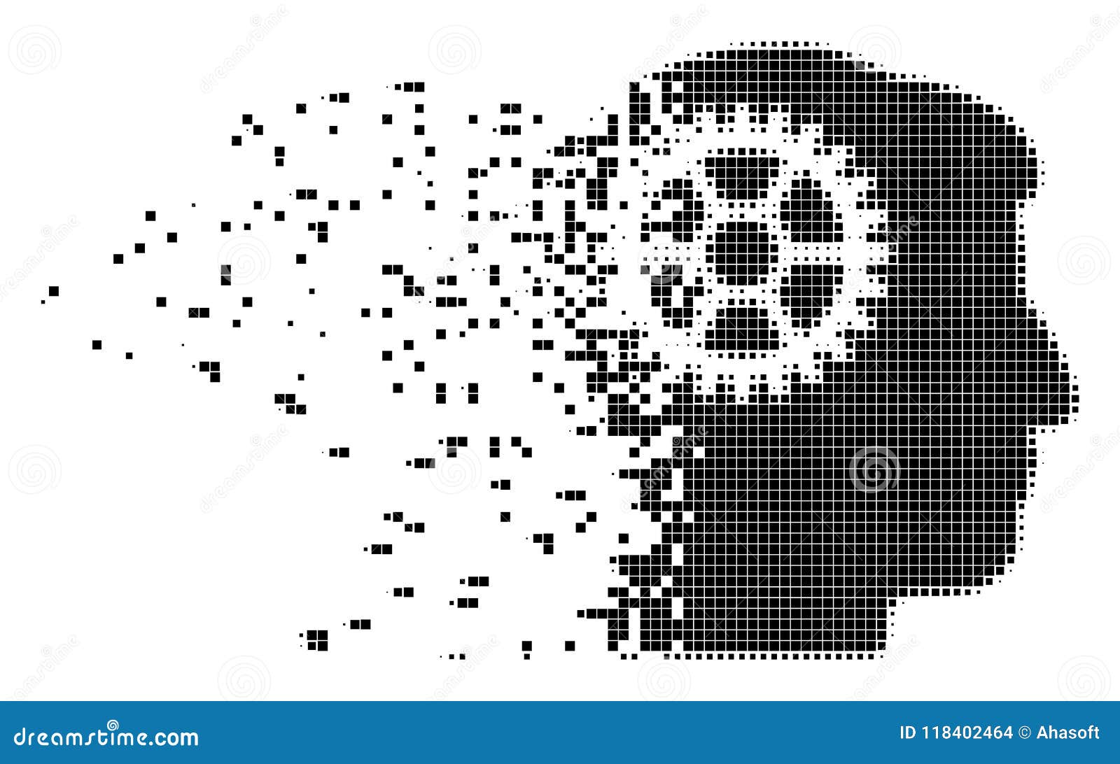 Intellect Cog Damaged Pixel Icon Stock Vector - Illustration of ...