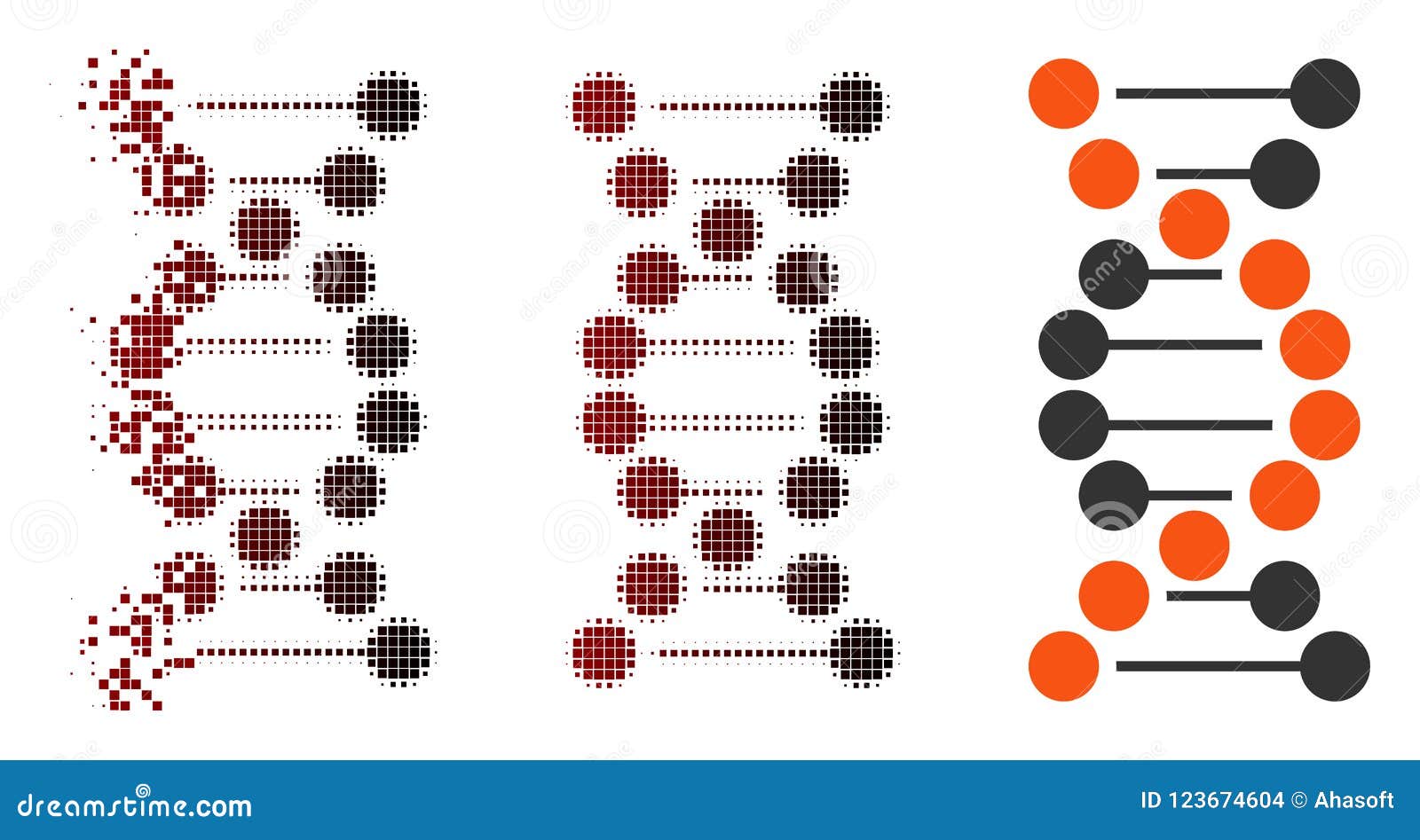 Dispersed Pixel Halftone Dna Molecule Icon Stock Vector - Illustration ... Dispersed Pixel Halftone Dna Molecule Icon Stock Vector - Illustration ...