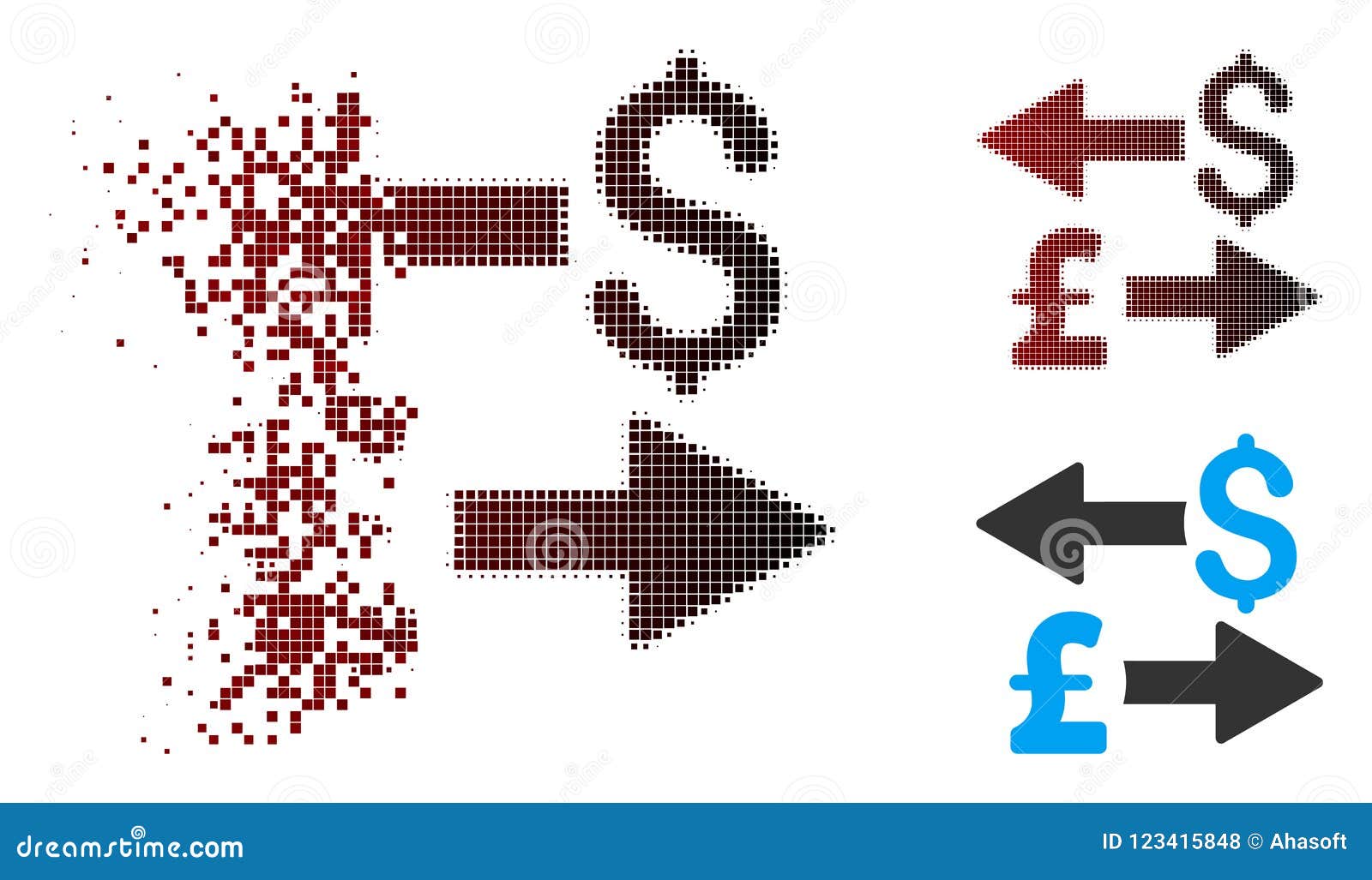 Dispersed Pixel Halftone Dollar Pound Transactions Icon Stock Vector ... Dispersed Pixel Halftone Dollar Pound Transactions Icon Stock Vector ...