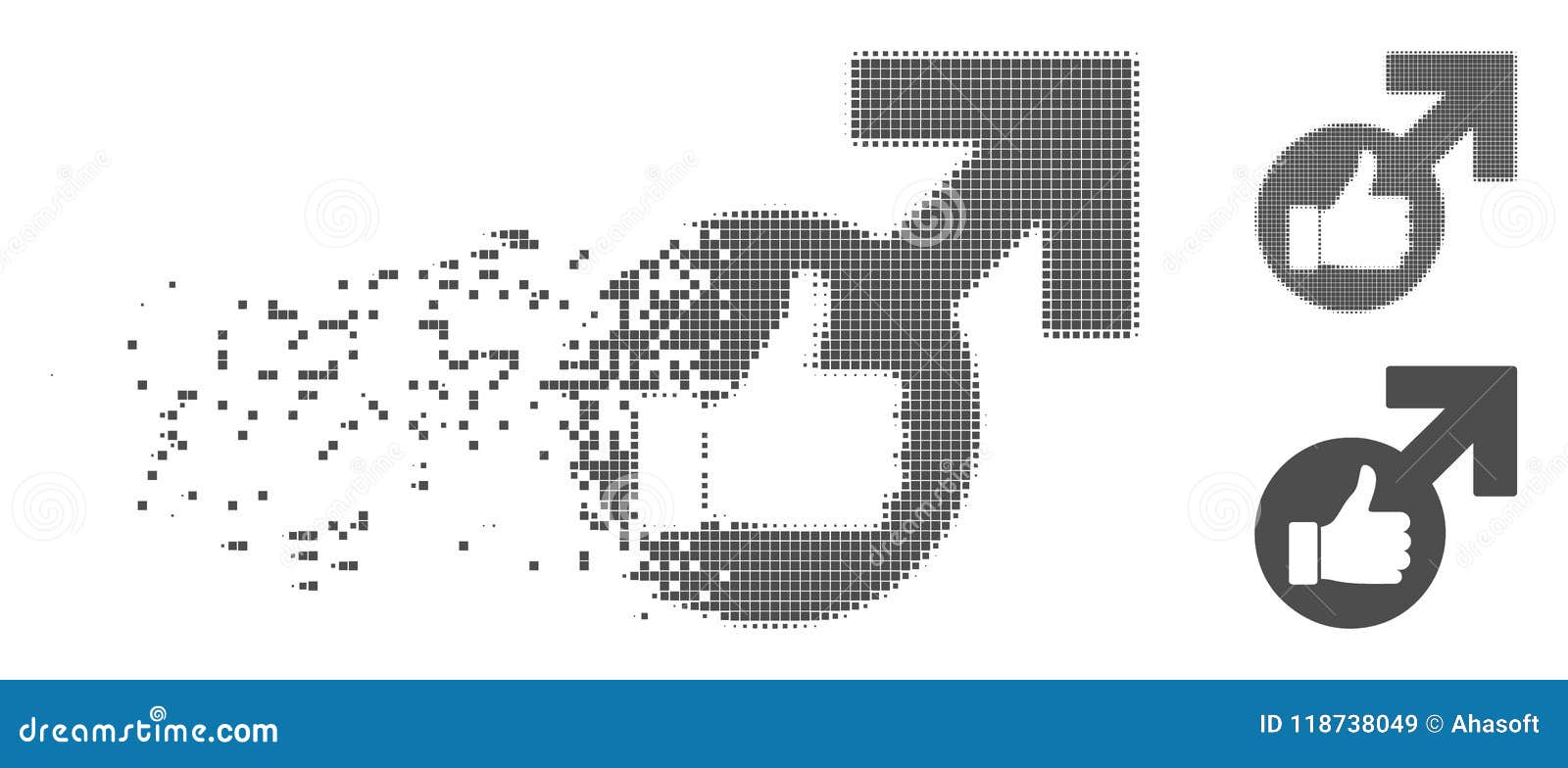 Dispersed Pixel Halftone Excellent Erection Symbol Icon Stock Vector ... Dispersed Pixel Halftone Excellent Erection Symbol Icon Stock Vector ...