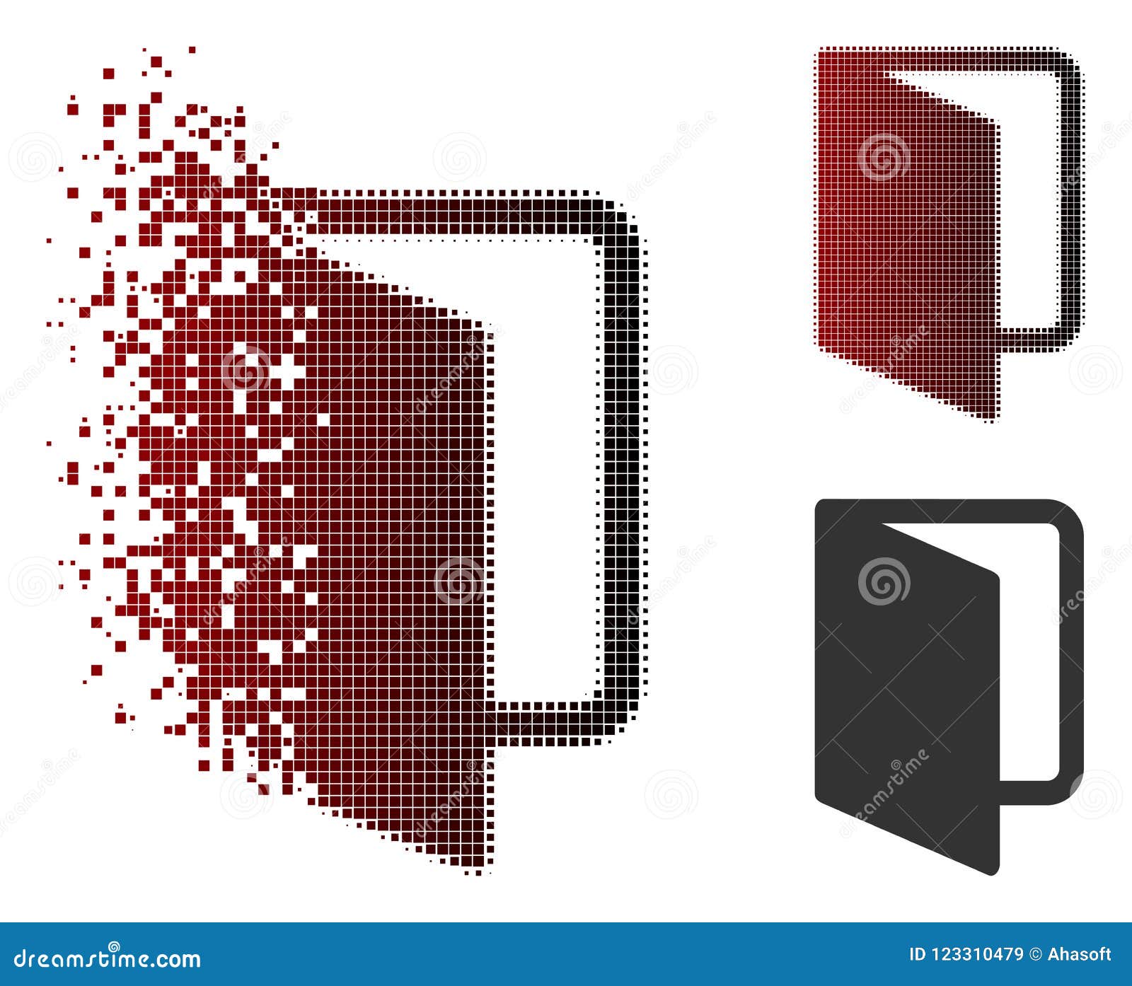 Dispersed Pixel And Original Drop Down Warning Icon Cartoon Vector ...