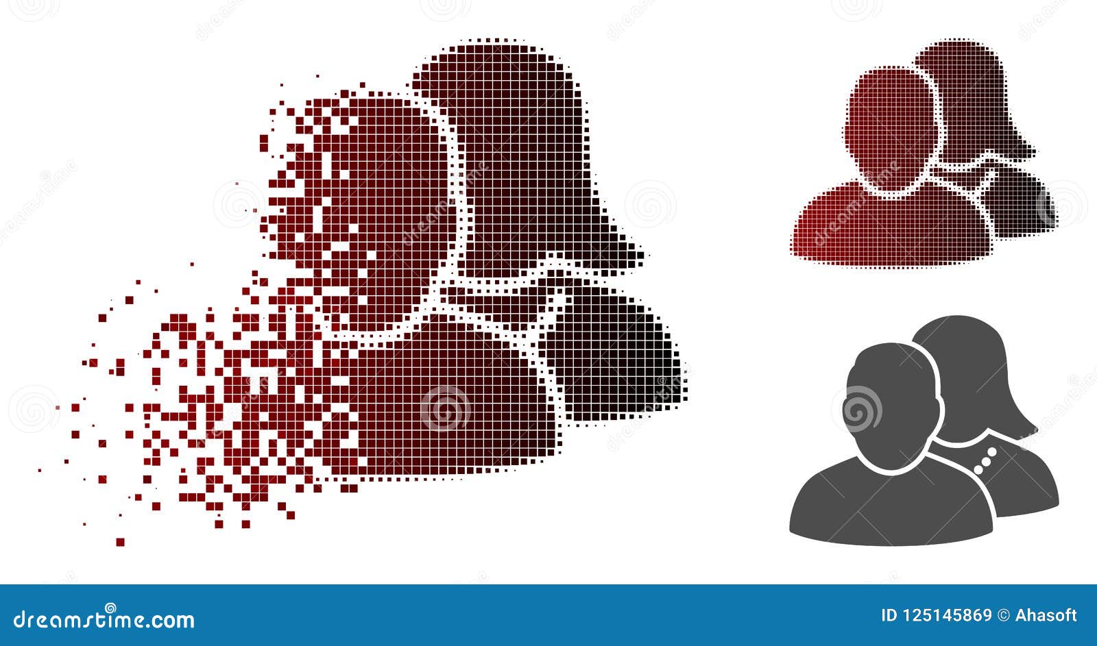 Dispersed Pixel Halftone People Icon Stock Vector - Illustration of ... Dispersed Pixel Halftone People Icon Stock Vector - Illustration of ...