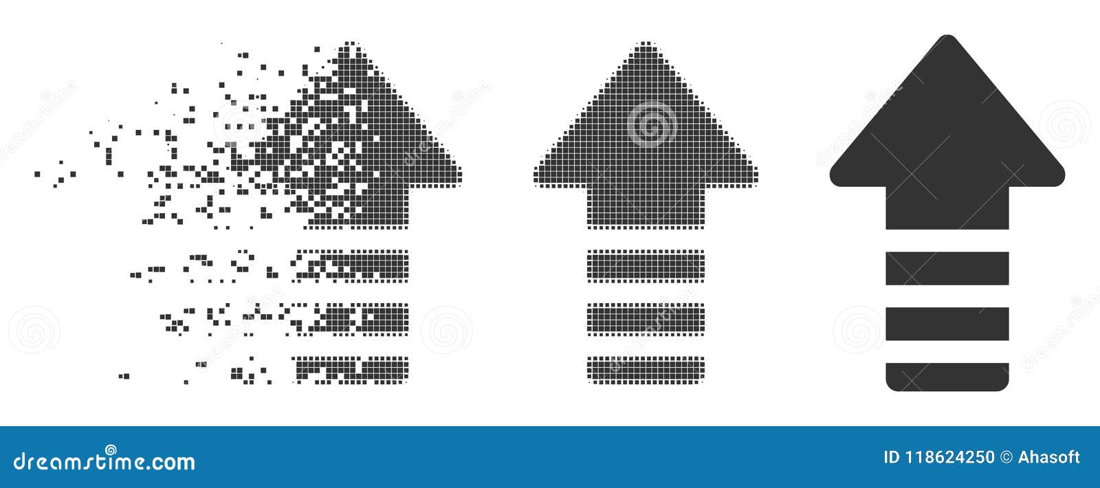 Dispersed Pixel Halftone Update Arrow Icon Stock Vector - Illustration ...
