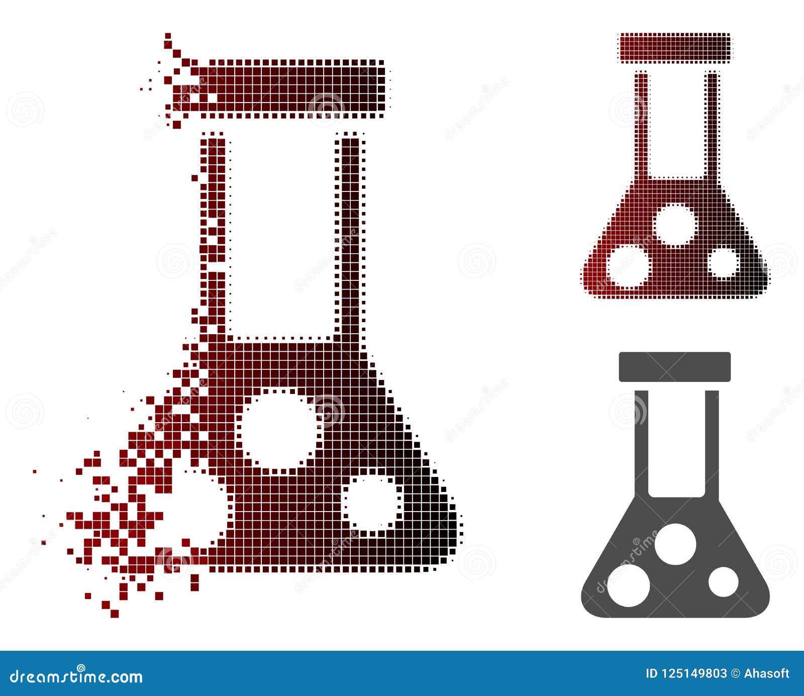 Dispersed Pixelated Halftone Rounded Rectangle Frame Icon Cartoon ...