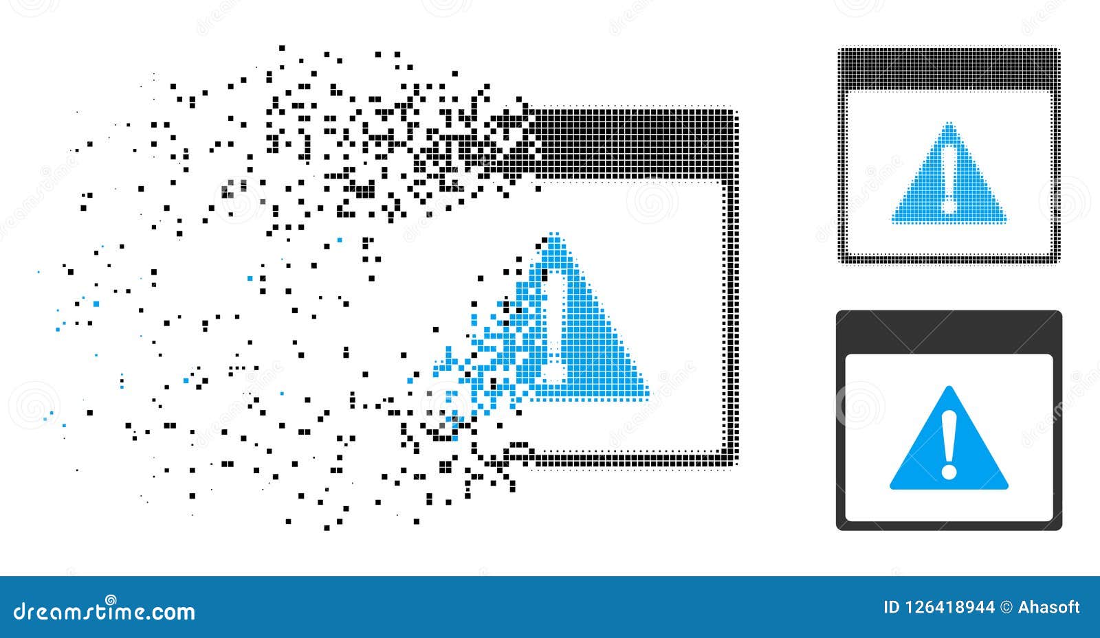 Dispersed Pixelated Halftone Pie Chart Icon Cartoon Vector ...