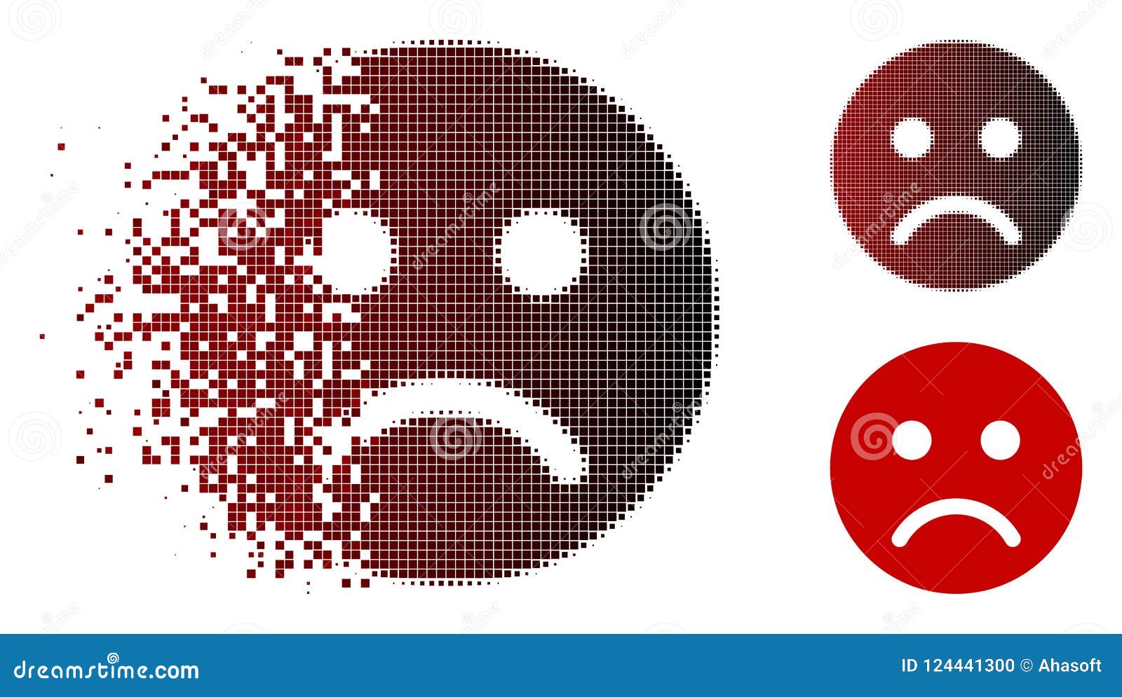 Dispersed Pixelated Halftone Sad Mood Smiley Icon Stock Vector ... Dispersed Pixelated Halftone Sad Mood Smiley Icon Stock Vector ...