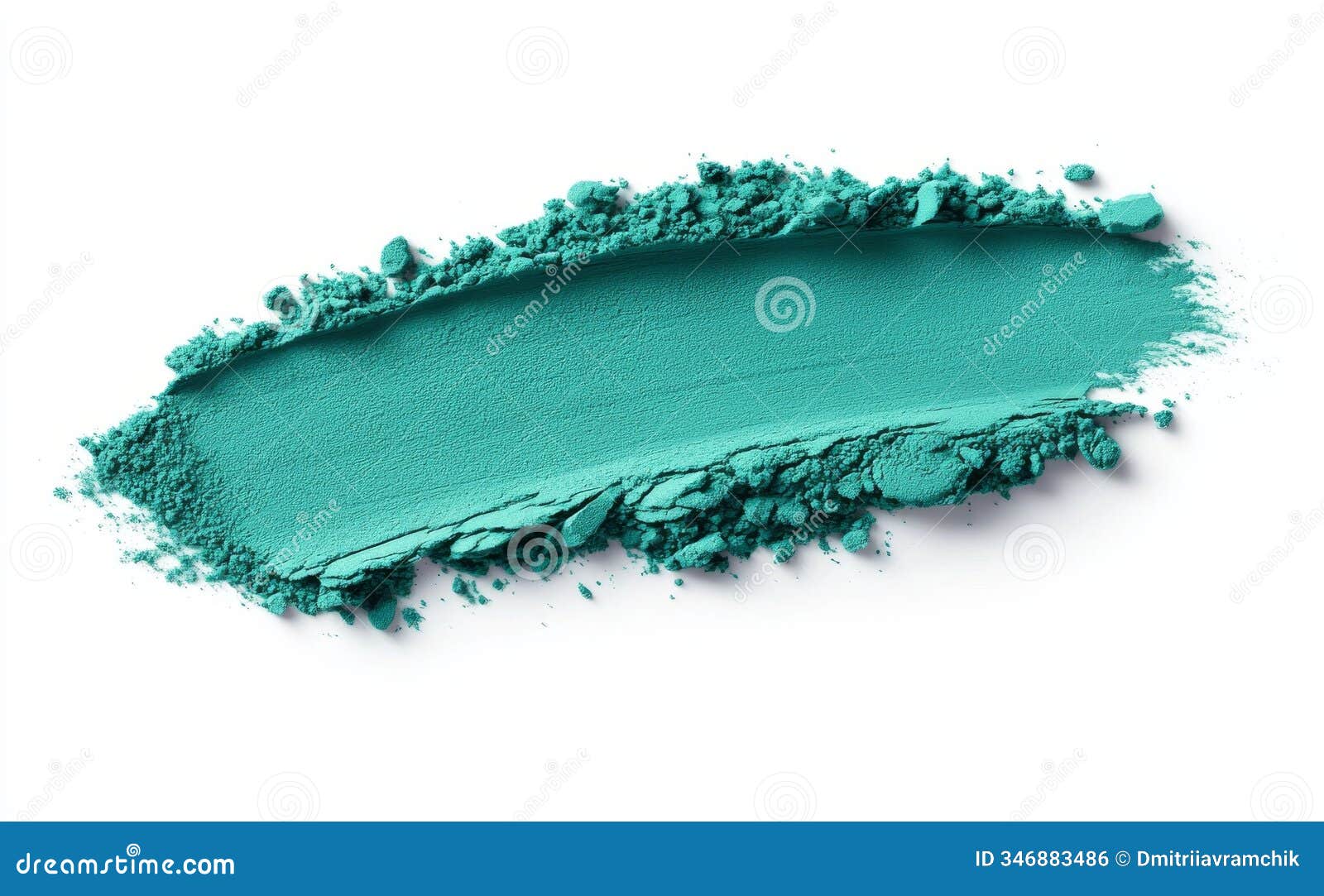 Dispersing Turquoise Powder in Front of a White Backdrop Displays ...